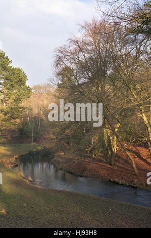 The river Gaunless passing through the grounds of Auckland Castle ...