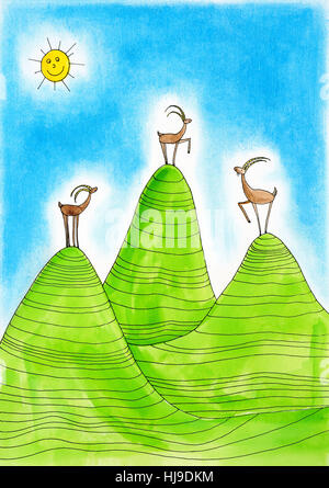 design blue peaks wild landscape - panorama computer graphics backdrop ...