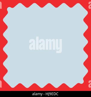 Square with billowy edges. Distorted, deformed square frame, border ...