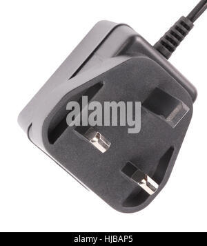 UK Outlet Plug with Cord Isolated Stock Photo - Alamy