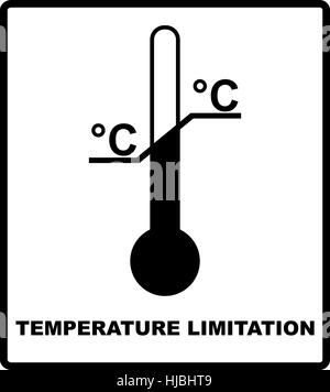 Temperature limitation symbol. Vector illustration, flat design Stock ...