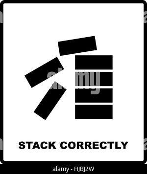 Notice Stack Correctly Sign On White Background Stock Vector Image ...