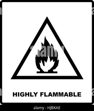 Highly flammable symbol icon in vector Stock Vector Image & Art - Alamy