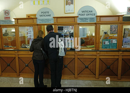 Sign for the Vatican Post Office (Poste Vaticane) in St. Peter's Square ...