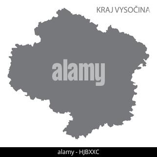 Map of Czechia with regions. Just a simple country border map with ...