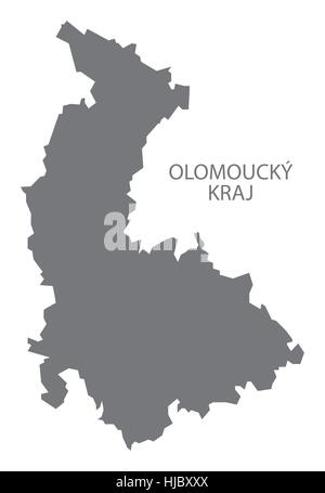 Map of Czechia with regions. Just a simple country border map with ...