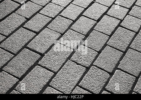 Gray cobble road background photo with perspective effect Stock Photo ...