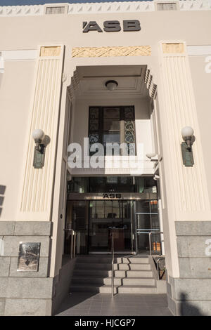 The ASB bank building, art deco architecture in Napier, New Zealand ...