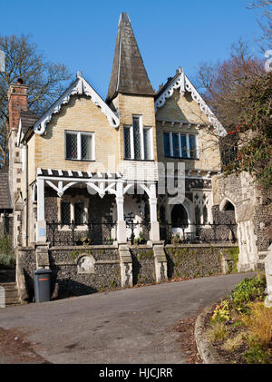 The Victorian Gothic cemetery keeper’s lodge on Chapel Street ...