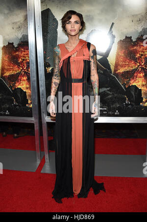 Ruby Rose arrives at the LA Premiere of "xXx: Return of Xander Cage" at ...