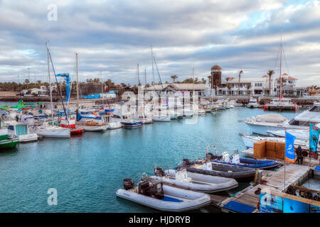 The Marina, Caleta de Fuste, Fuerteventura, Canary Islands, Spain Stock ...