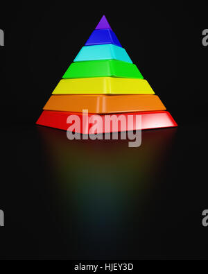 Colorful Pyramid Chart Isolated Stock Photo - Alamy