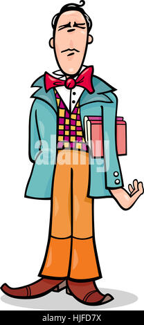Cartoon, Artist and young dandy Stock Photo - Alamy