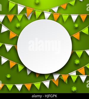 St. Patricks Day party vector flyer or poster of Irish religion holiday ...