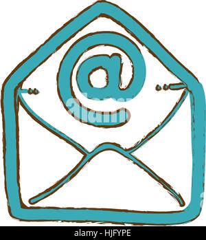 email related icons image sketch style vector illustration design Stock ...