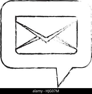 email related icons image sketch style vector illustration design Stock ...