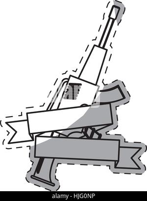 gun firearm weapon emblem image vector illustration design Stock Vector ...