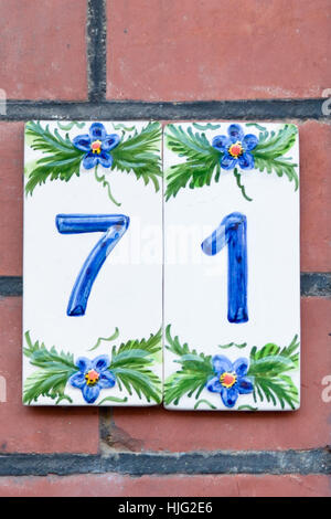 House number 71 Stock Photo - Alamy