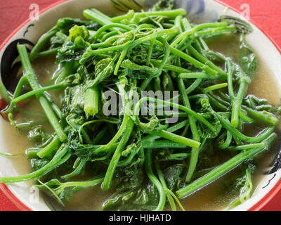 Stir-Fried Sayate Wish Salted Soya Bean, Thai style food Stock Photo ...