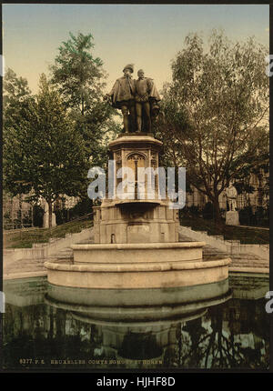 Count Egmont and Horen Hoorn, Monument, Brussels, Belgium Stock Photo ...