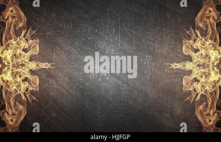 Fire outbreak on an abstract background from the sides Stock Photo - Alamy