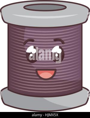 sewing threads comic character isolated icon vector illustration design ...