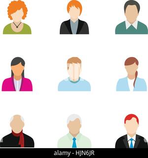 Types of avatar icons set, flat style Stock Vector Image & Art - Alamy