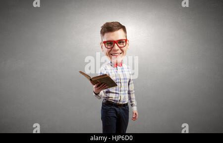 Young funny science man in red glasses Stock Photo - Alamy
