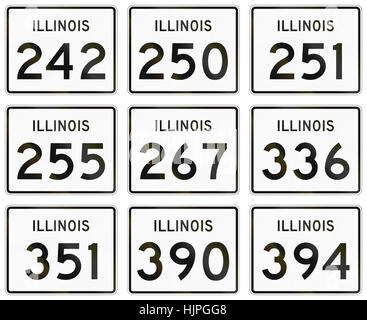 Collection of Illinois Route shields used in the United States Stock ...