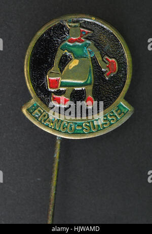 The Franco-Suisse advertising pin is a promotional item representing ...