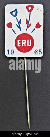 ERU 1965 advertising pin, a vintage promotional collectible ...