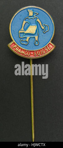 The Franco-Suisse advertising pin is a promotional item representing ...