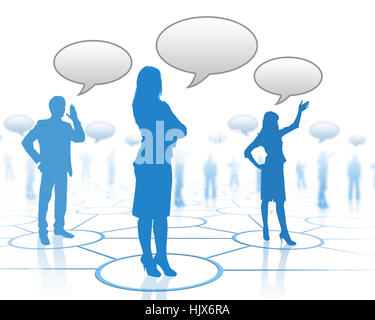 human models connected together in a social network pattern Stock Photo ...