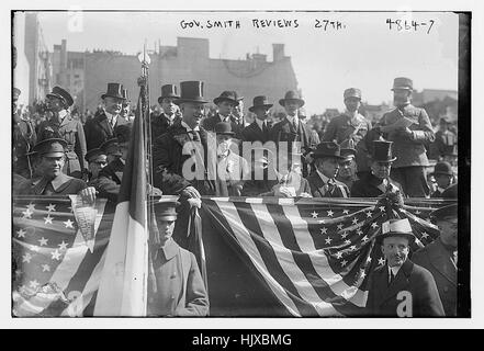 Gov. Smith reviews 27th, Photograph shows Governor Alfred Emanuel Smith ...