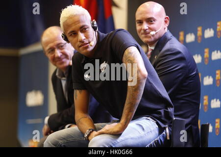 Soccer player Neymar during a promotional event of Gillette in ...