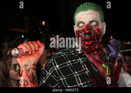 Zombie Walk during 49 Festival Internacional de Cinema Fantastic de ...