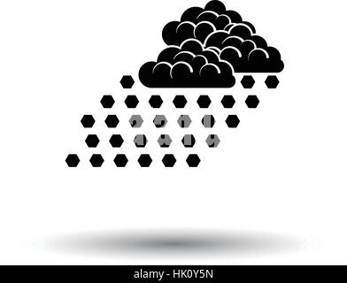 Hail icon. White background with shadow design. Vector illustration ...