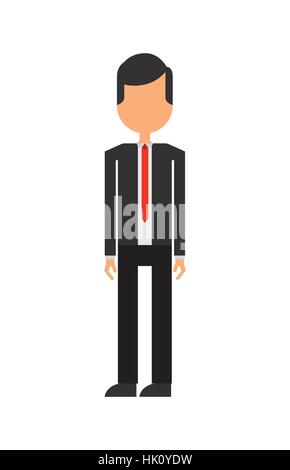 man wearing suit and tie2we over white background. pictogram design ...