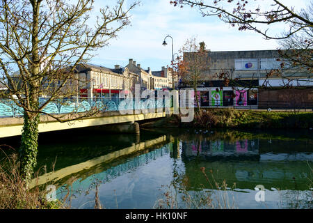 river avon bridge Chippenham town centre wiltshire england uk gb Stock ...
