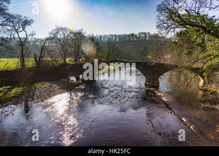 Cromwell's Bridge once carried a packhorse trail over the River Hodder ...
