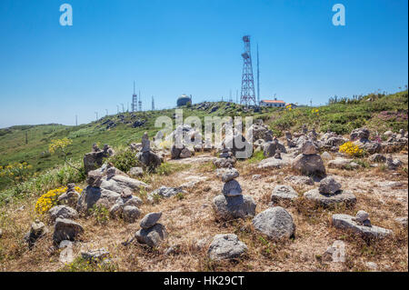 Portugal, Algarve, peak plateau of the 902 metre Foia mountain in the ...