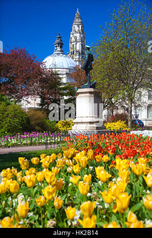 City Hall, Cathays Park, Civic Centre, Cardiff, Wales, UK Stock Photo ...
