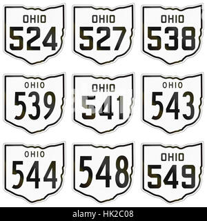 Collection of historic Ohio Route shields used in the United States ...