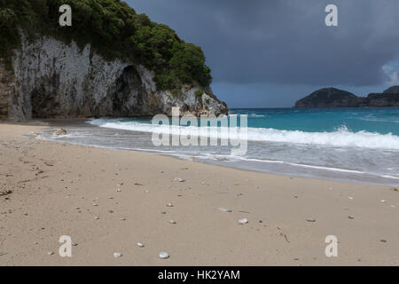 rovinia beach in liapades on the island of corfu,greece Stock Photo - Alamy