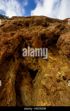 Pigeon holes next to Grotte des pigeons, in Taforalt mountains Stock ...