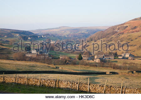 Langthwaite village, Arkengarthdale, Yorkshire Dales National Park ...