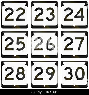 Collection of Wisconsin Route shields used in the USA Stock Photo - Alamy