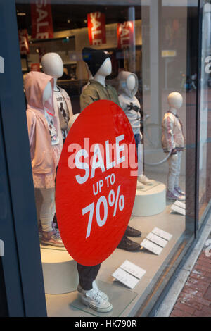 discount prices in children fashion clothing shop during sale Stock ...