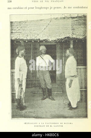 Illustration from 'Vers le Nil français' showing the French expedition ...