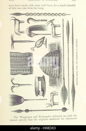 A map and illustrations from 'Through the Dark Continent', showing the ...